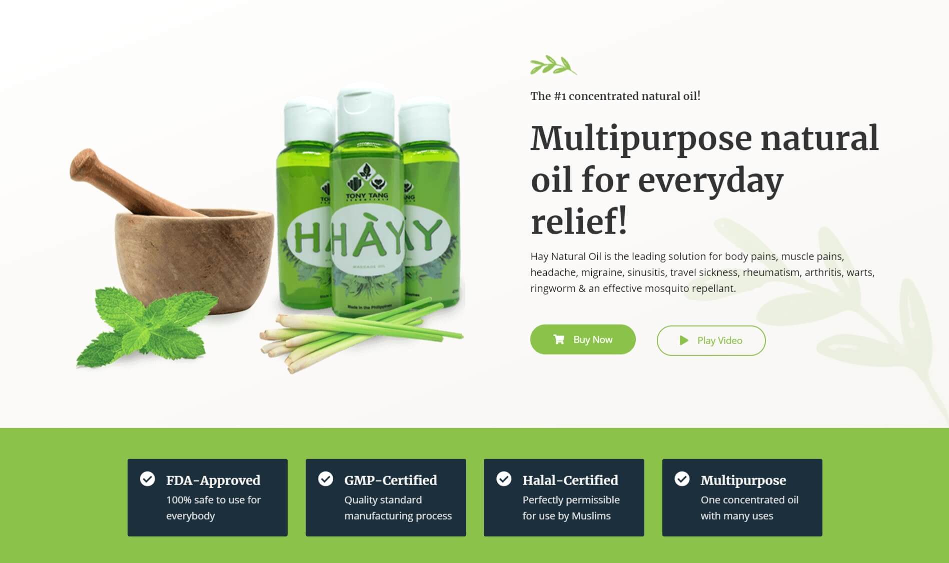 Hay Natural Oil 🌿 The #1 concentrated natural oil!